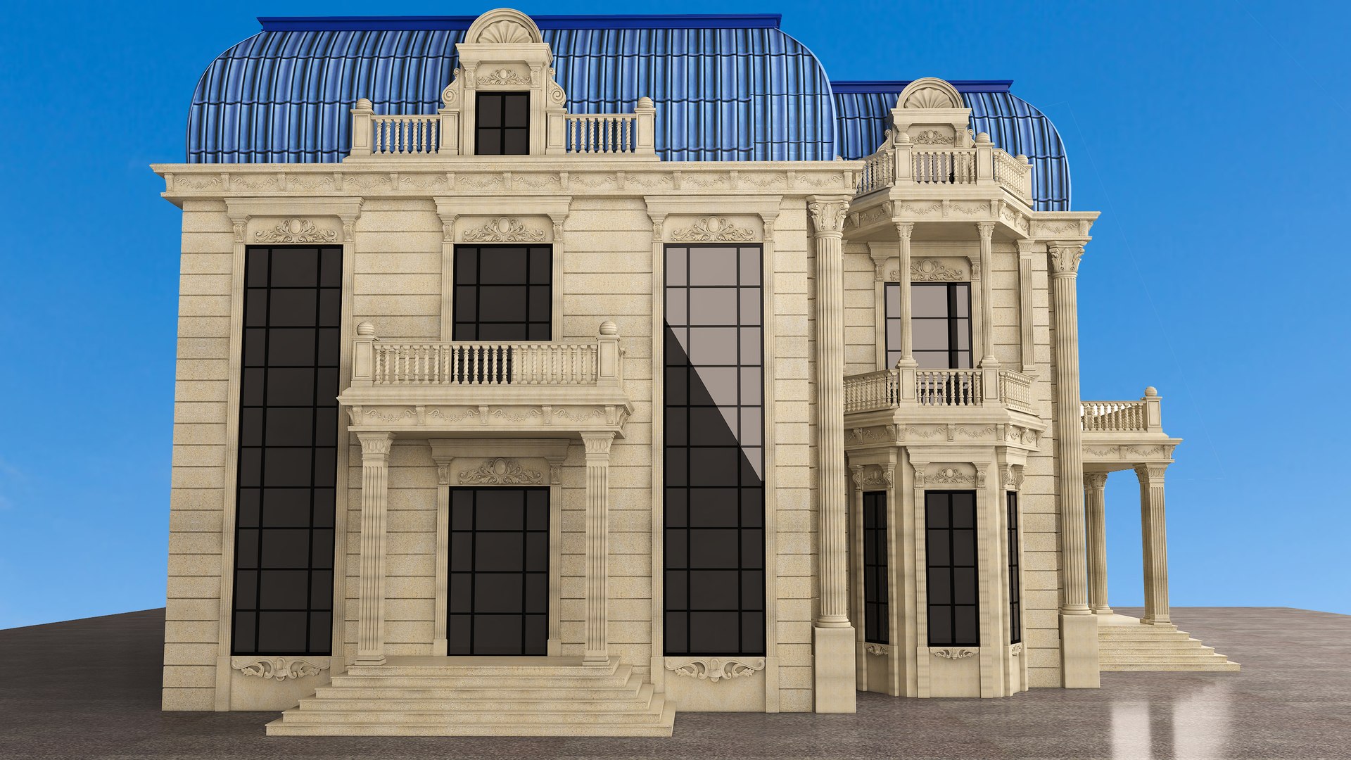 3D Classic Mansion Villa 01 - TurboSquid 1965193