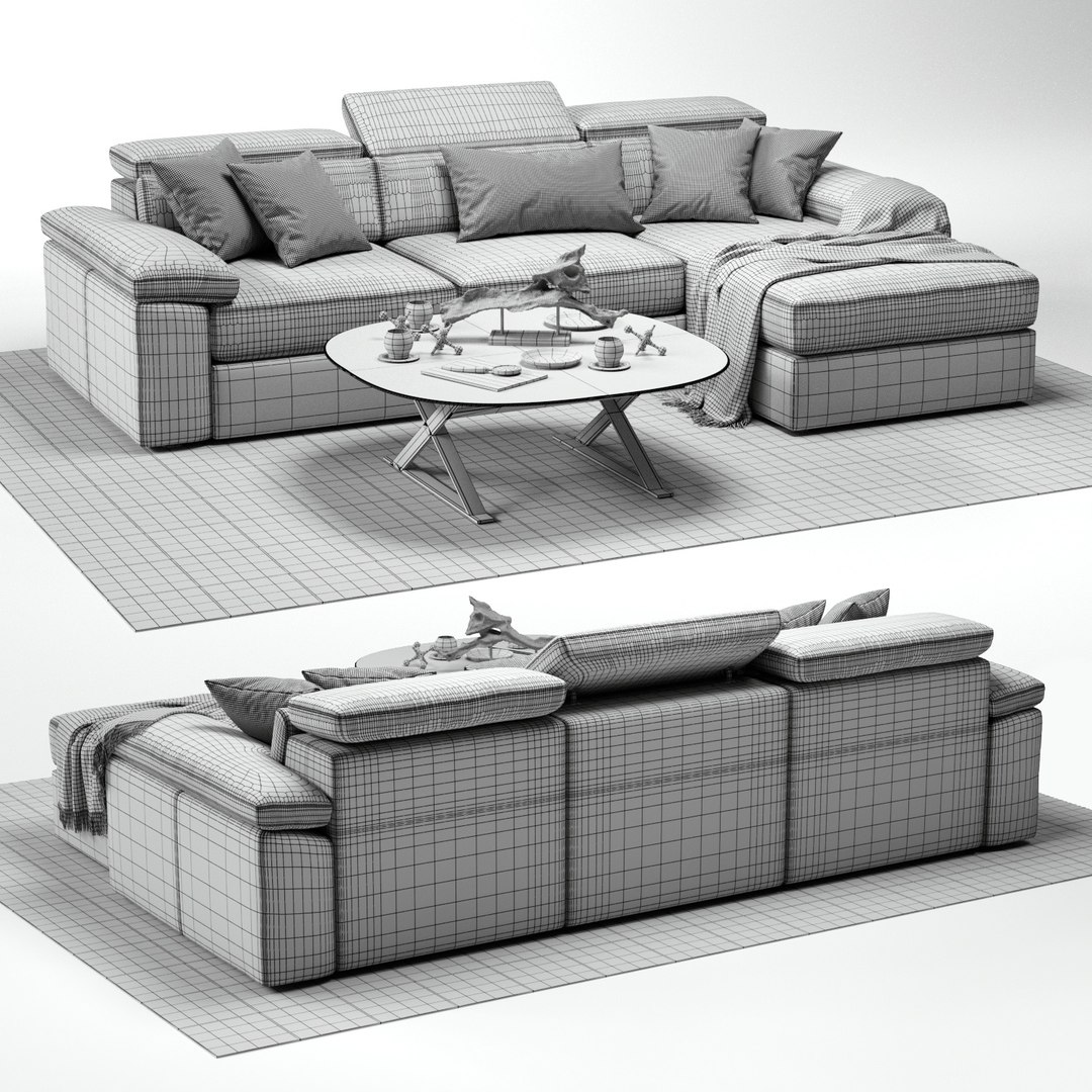 3D vavicci diamante sofa model - TurboSquid 1322319