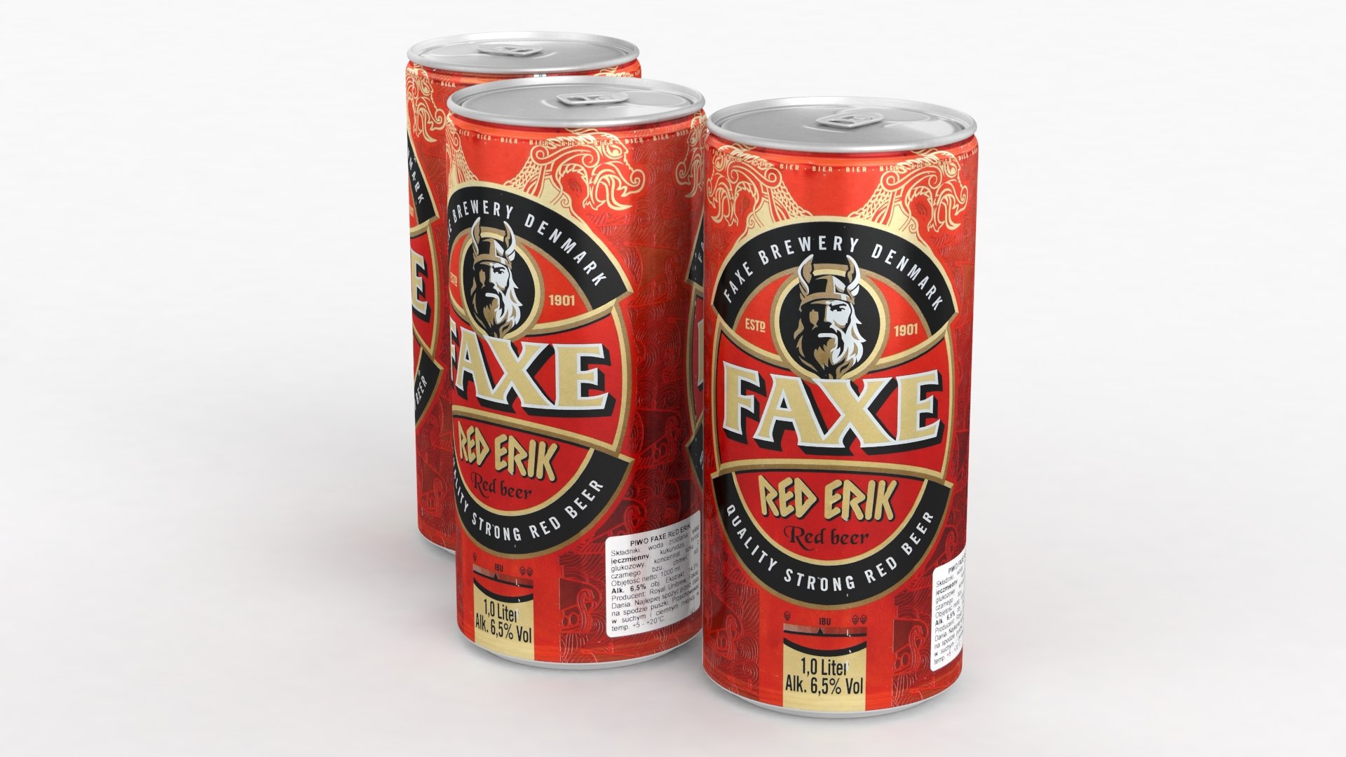 Beer Can Faxe Red Erik 1000ml 2022 3D - TurboSquid 1930401