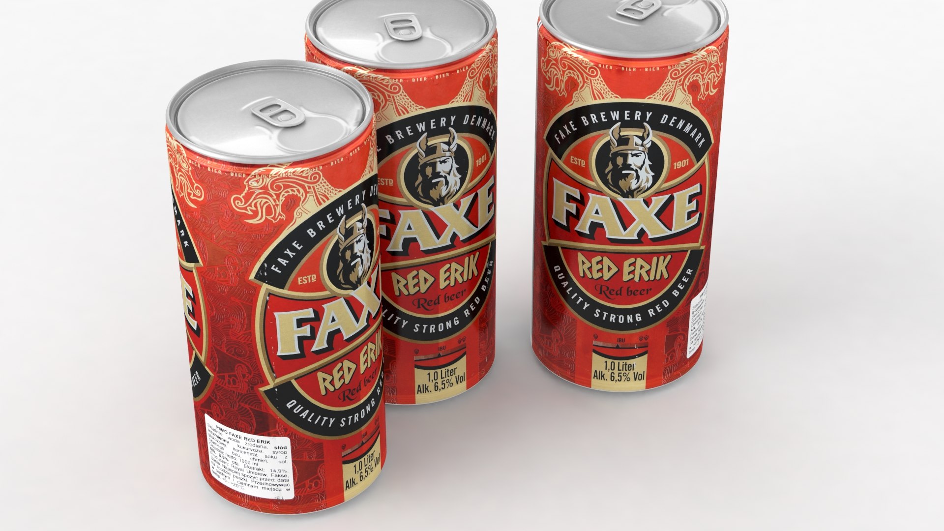 Beer Can Faxe Red Erik 1000ml 2022 3D - TurboSquid 1930401