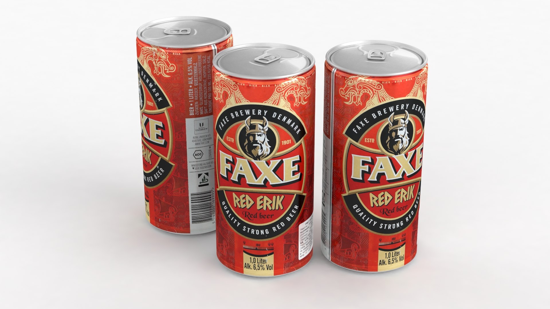 Beer Can Faxe Red Erik 1000ml 2022 3D - TurboSquid 1930401