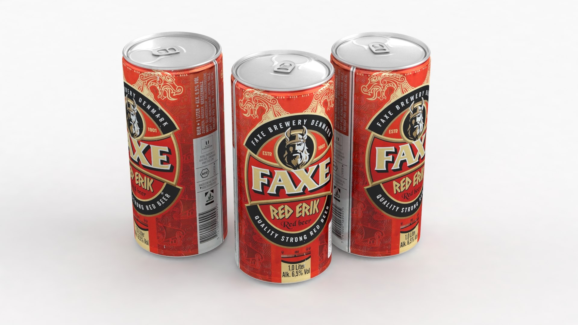 Beer Can Faxe Red Erik 1000ml 2022 3D - TurboSquid 1930401