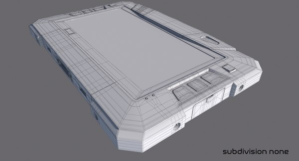 3d model military tablet