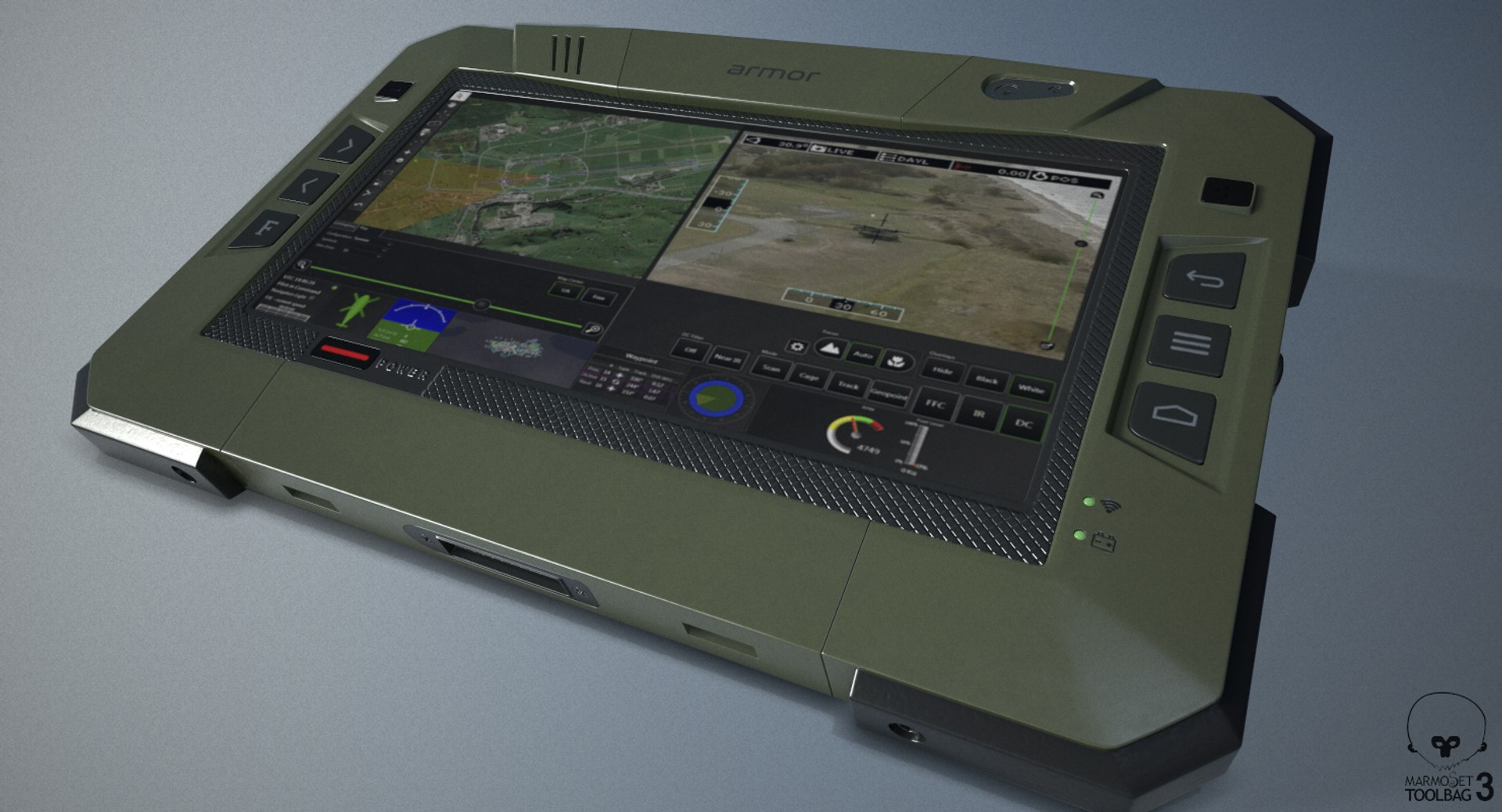 3d Model Military Tablet