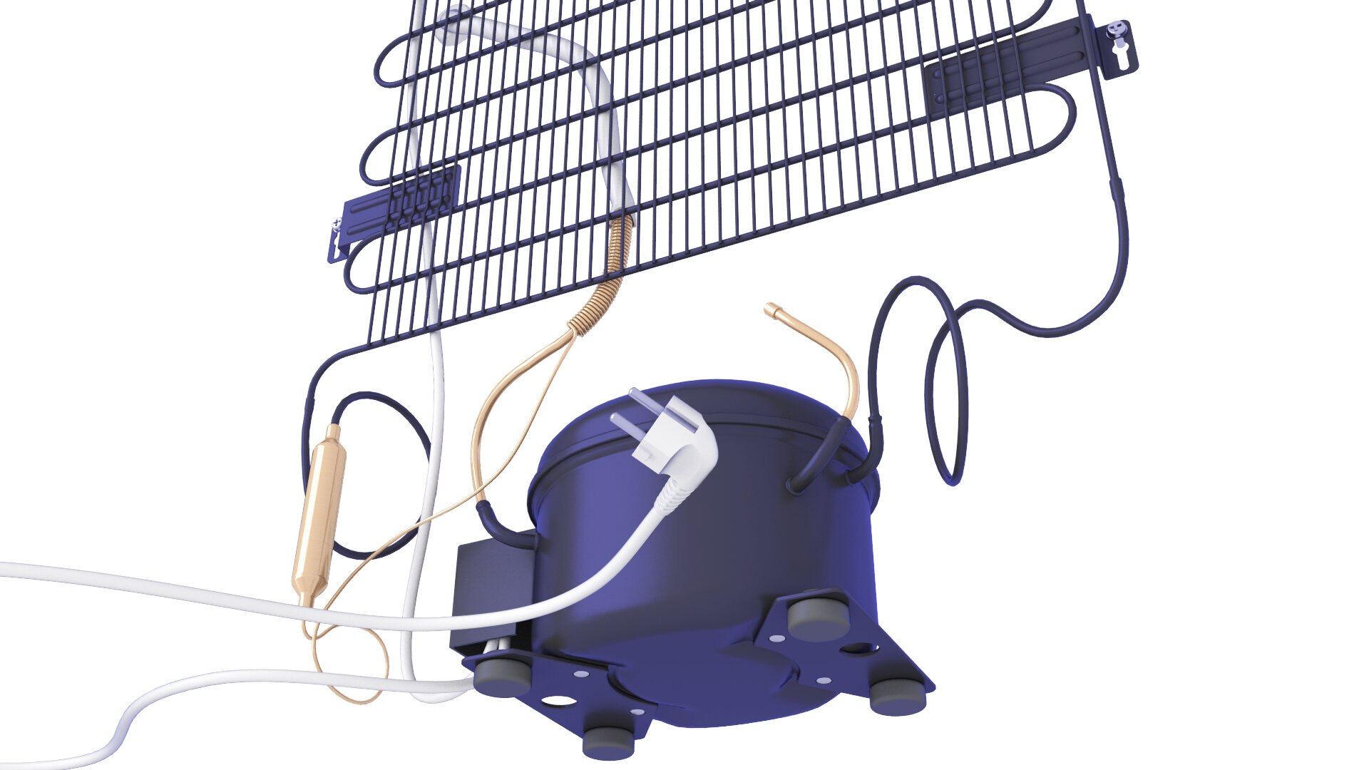 3D Model Condenser Compressor For Refrigerator 3 - TurboSquid 2097262