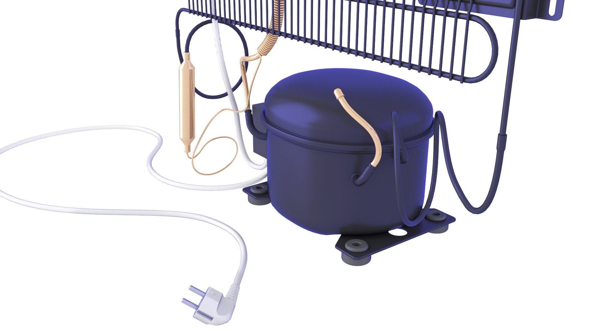 3D Model Condenser Compressor For Refrigerator 3 - TurboSquid 2097262