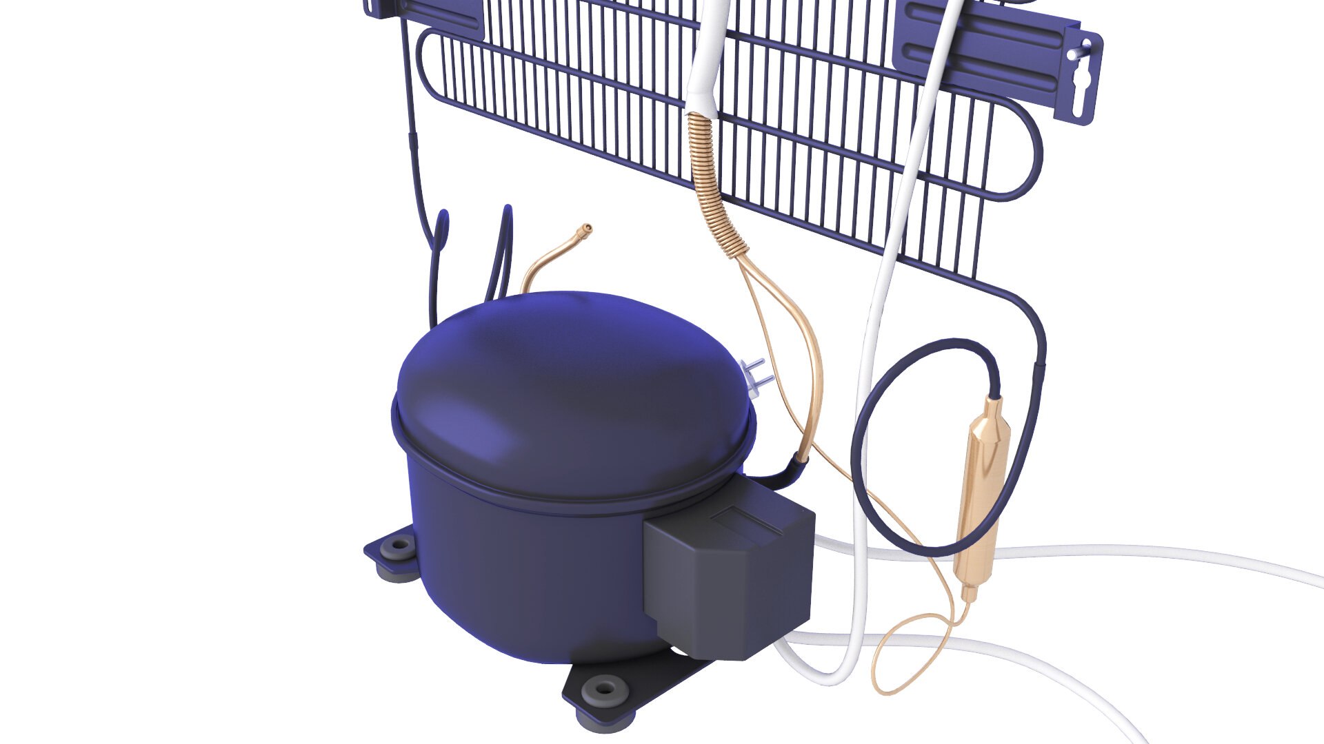 3D Model Condenser Compressor For Refrigerator 3 - TurboSquid 2097262