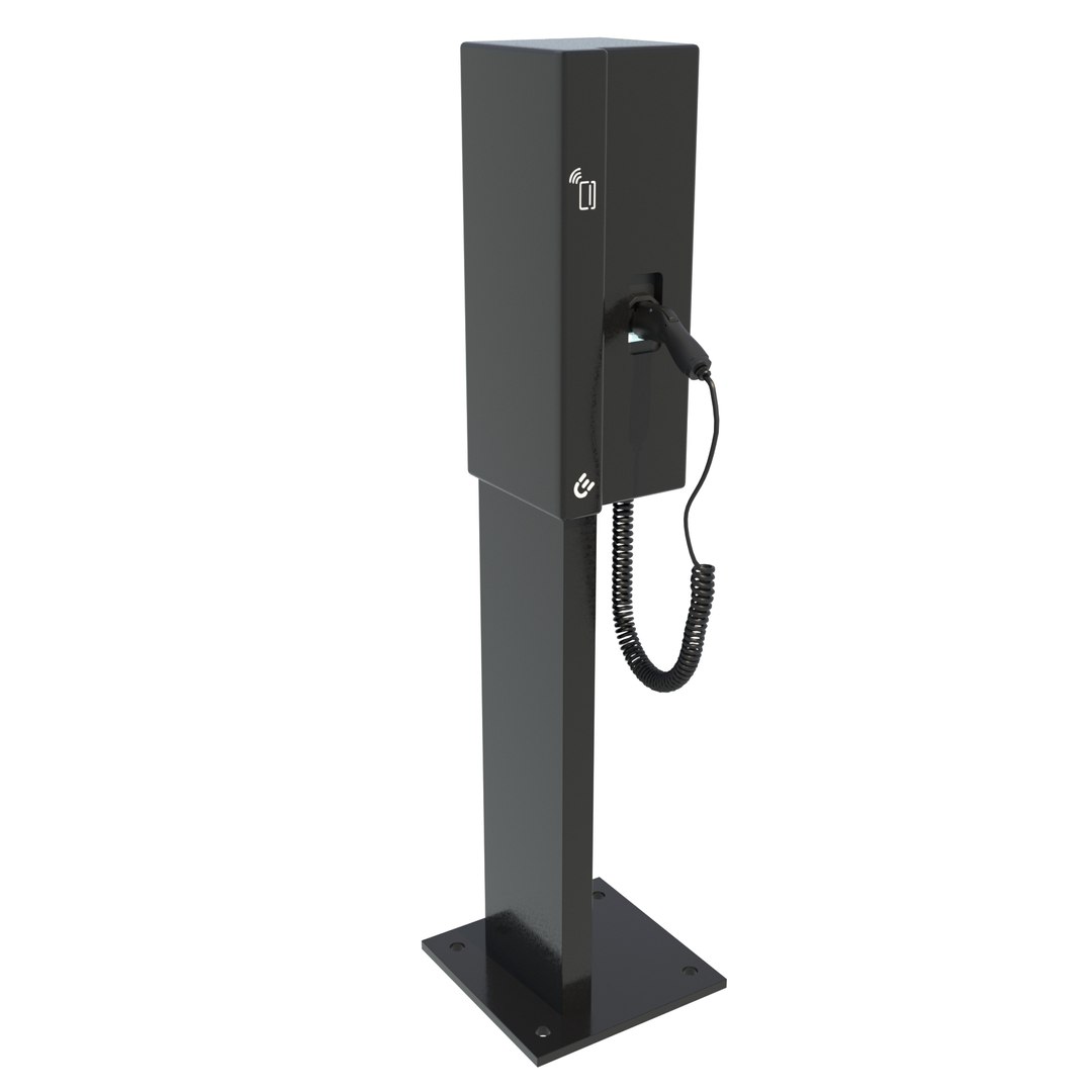 3D Standing EV Wallbox Charger - TurboSquid 2350199