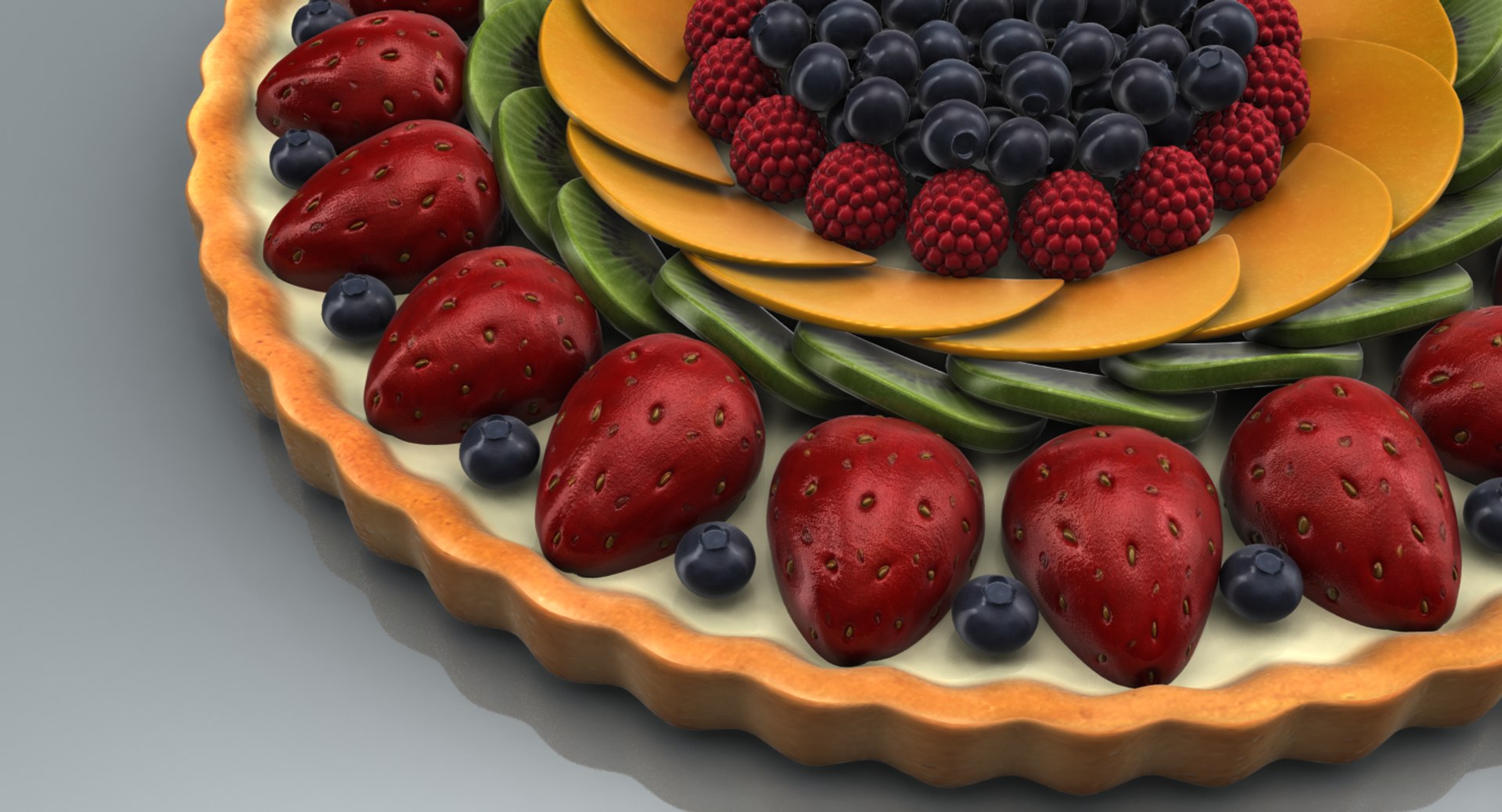 3d Fruit Tart Model