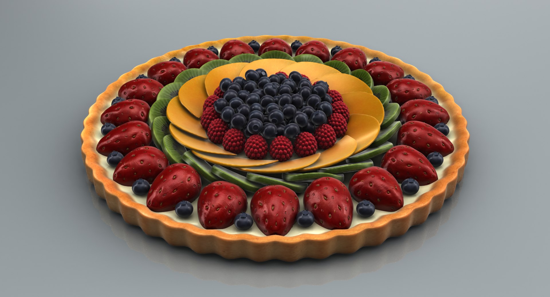 3d Fruit Tart Model