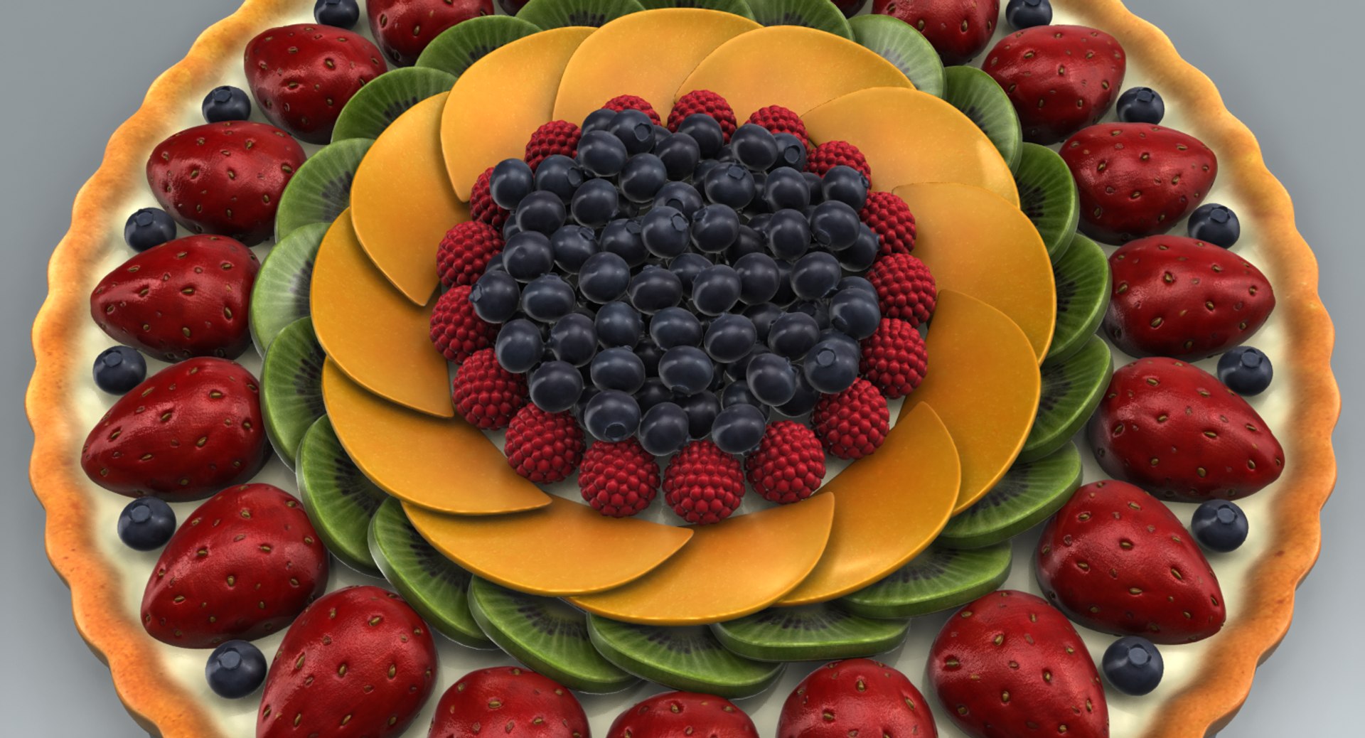 3d Fruit Tart Model