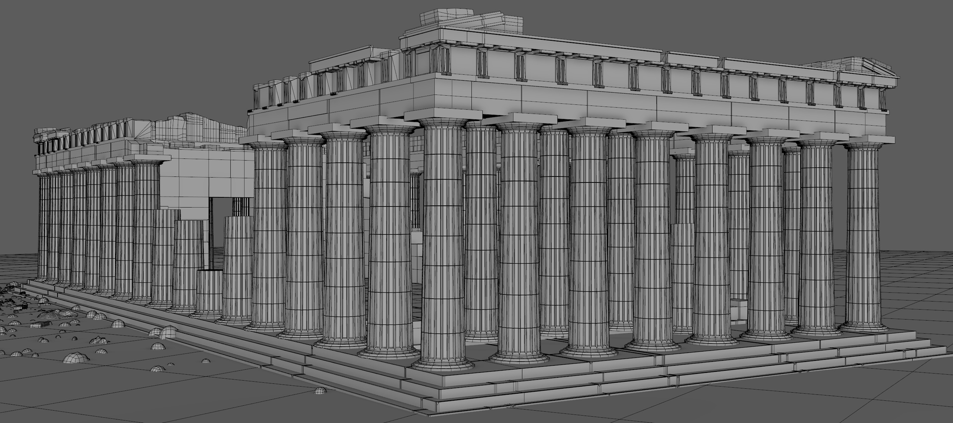 Historic parthenon temple building 3D model - TurboSquid 1310334