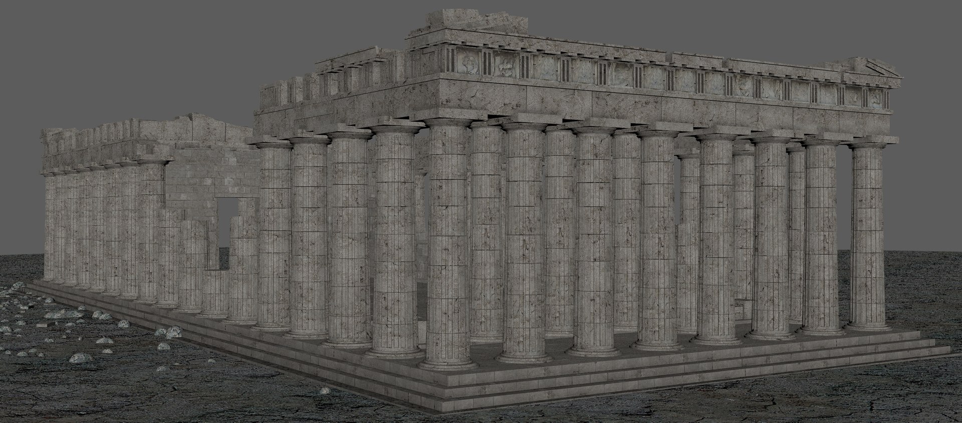 Historic Parthenon Temple Building 3D Model - TurboSquid 1310334