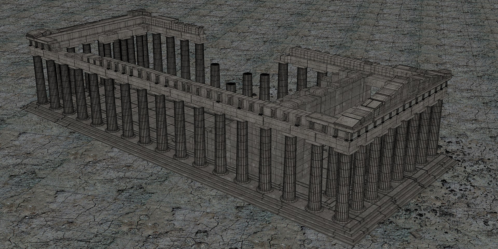 Historic parthenon temple building 3D model - TurboSquid 1310334