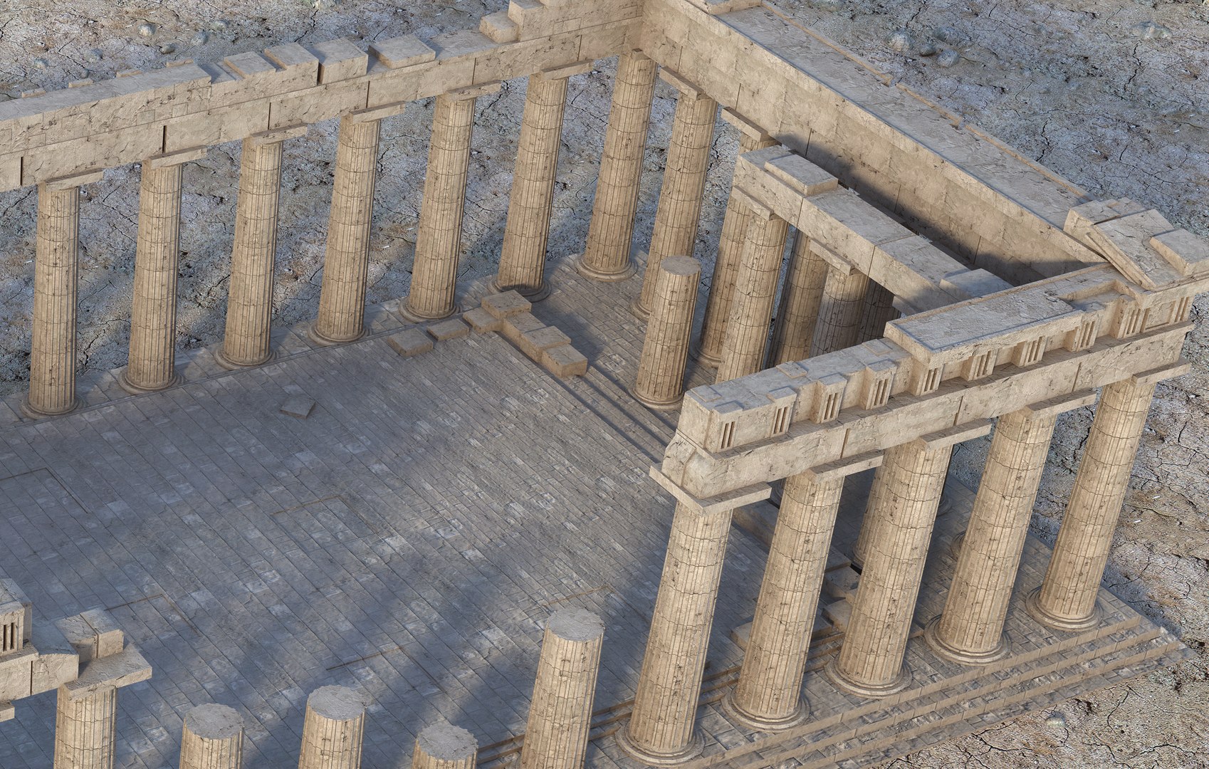 Historic Parthenon Temple Building 3D Model - TurboSquid 1310334