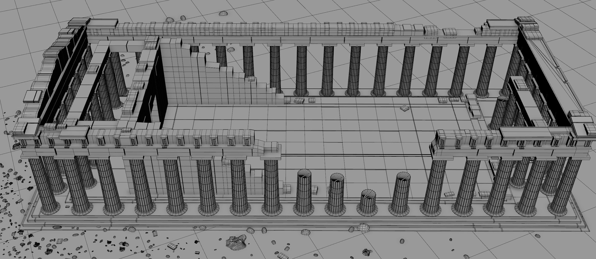 Historic Parthenon Temple Building 3D Model - TurboSquid 1310334