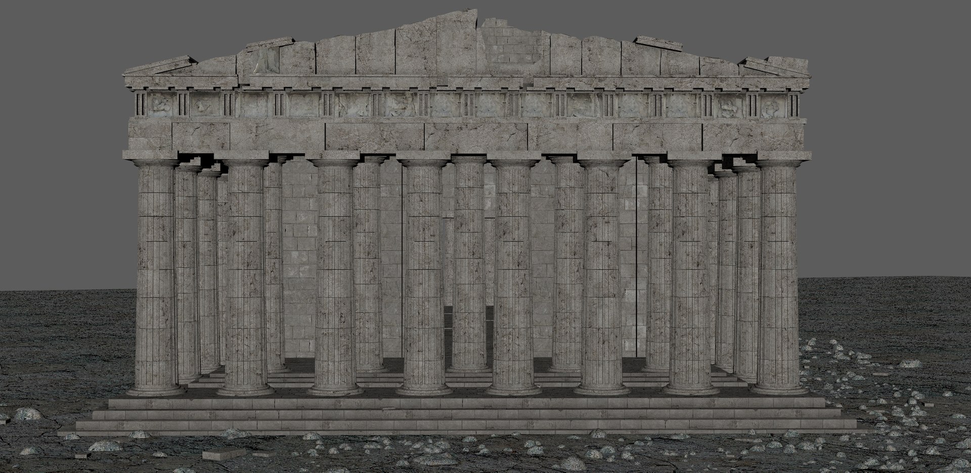 Historic Parthenon Temple Building 3D Model - TurboSquid 1310334