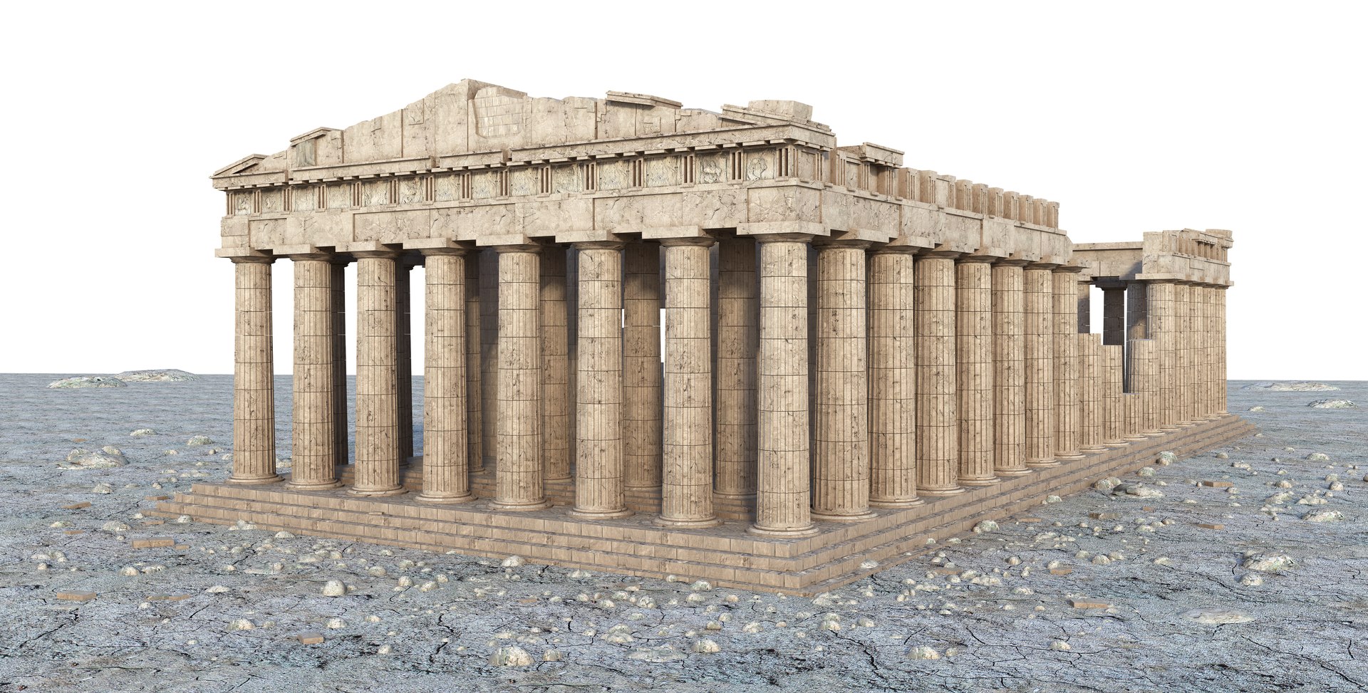 Historic Parthenon Temple Building 3D Model - TurboSquid 1310334