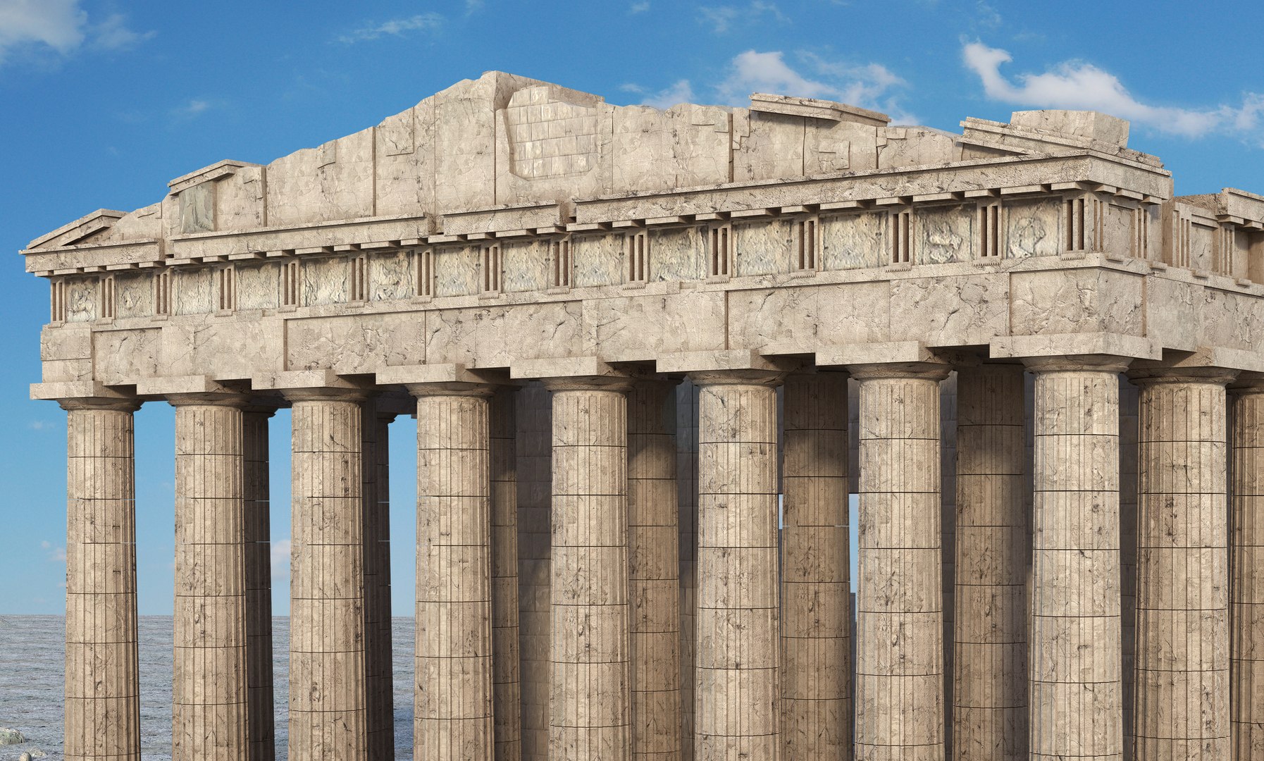 Historic Parthenon Temple Building 3D Model - TurboSquid 1310334