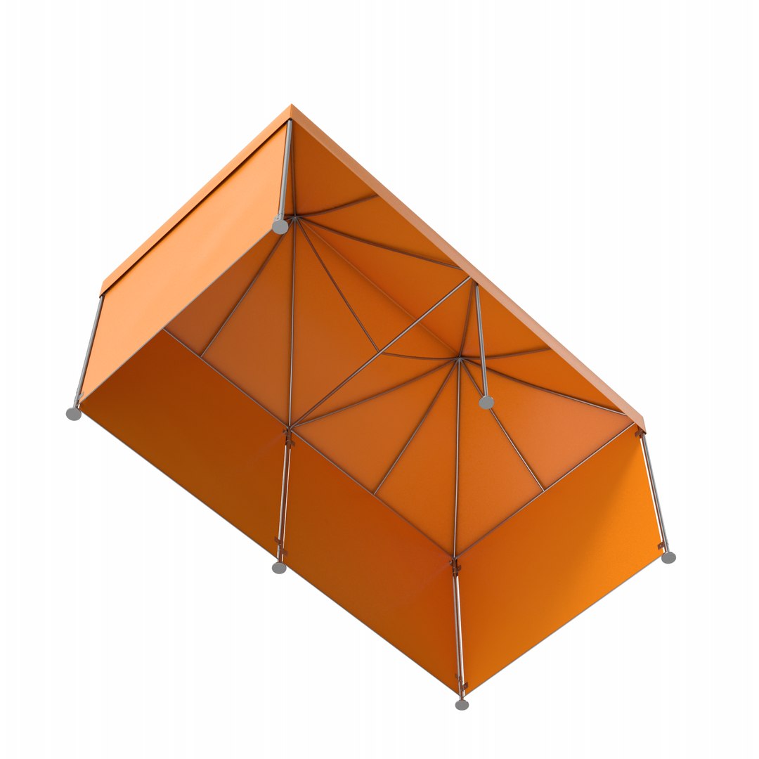Event Tent Orange 3D Model - TurboSquid 2190252