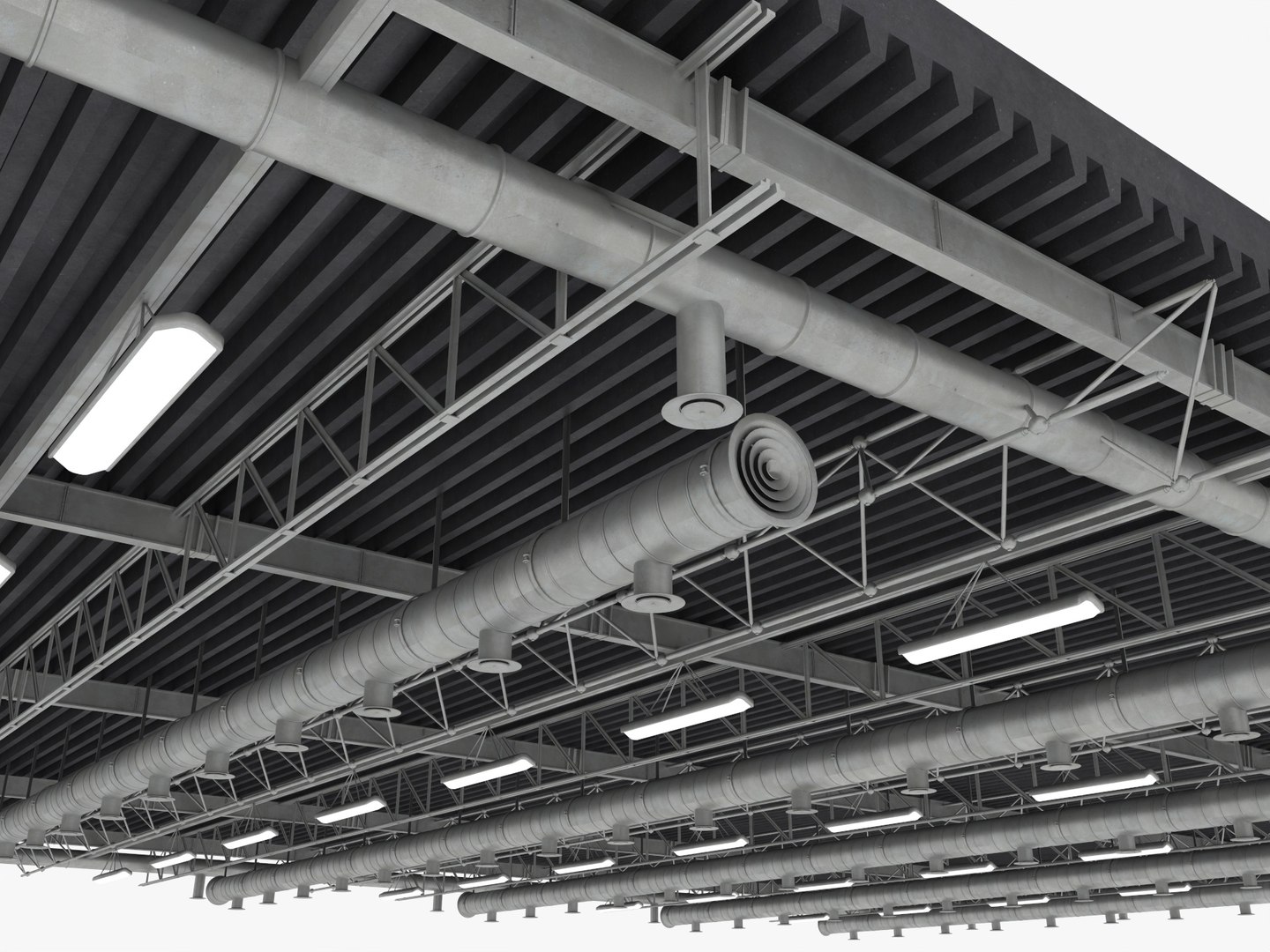 Ceiling Ventilation Pipes 9 3D Model - TurboSquid 2357906