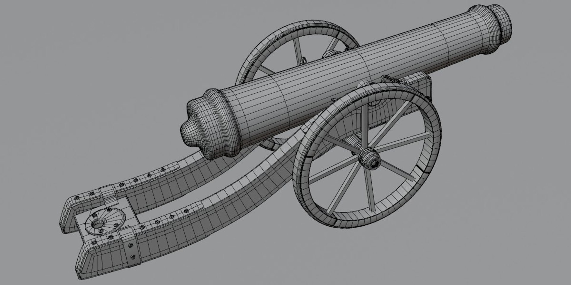 Field Cannon 3D Model - TurboSquid 1612813