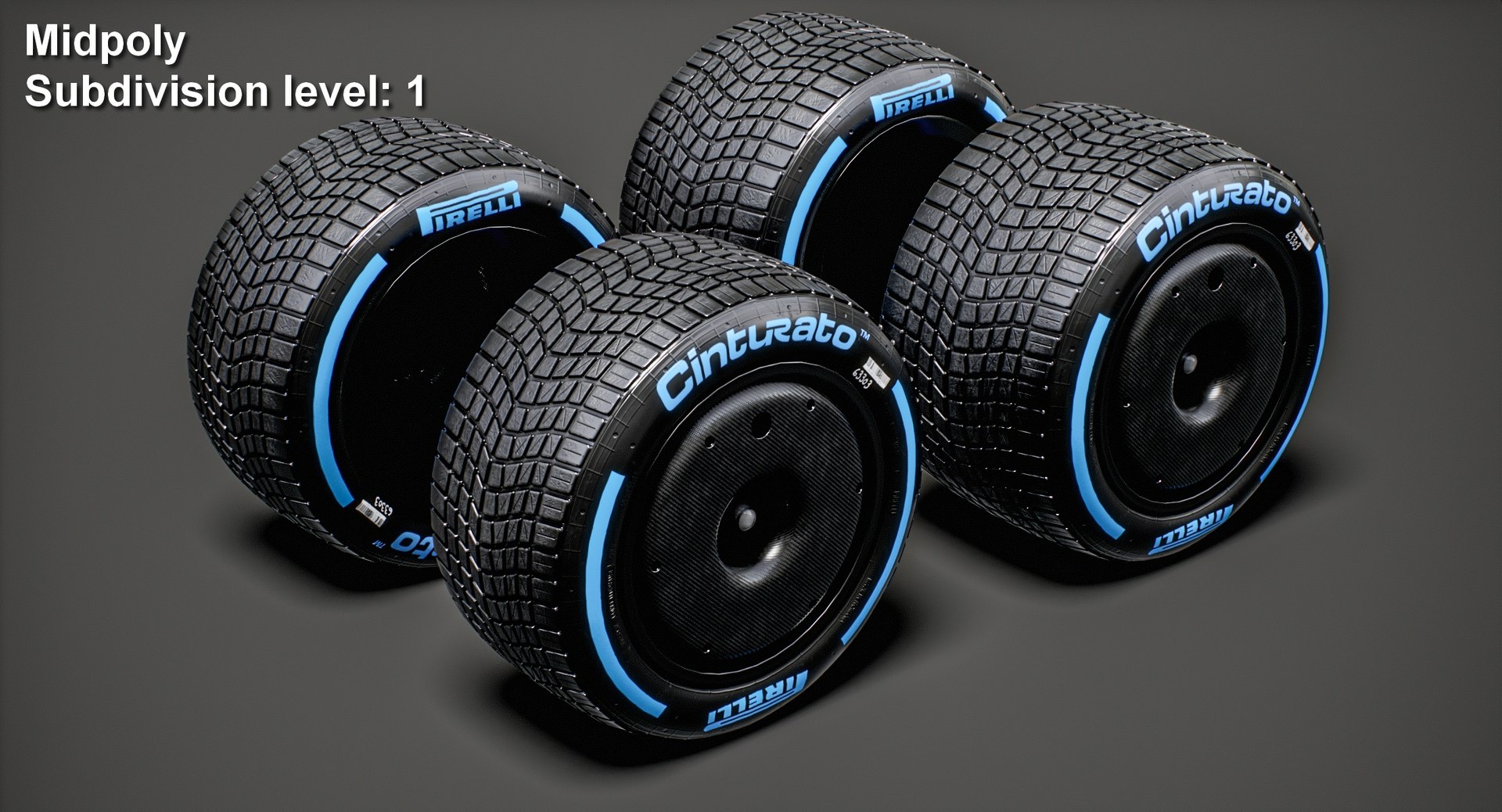 Formula 1 Pirelli Cinturato WET Wheel F1 Season 2023 3D Model ...