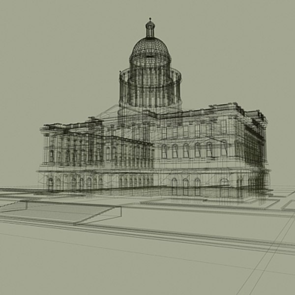 california capitol building 3d max