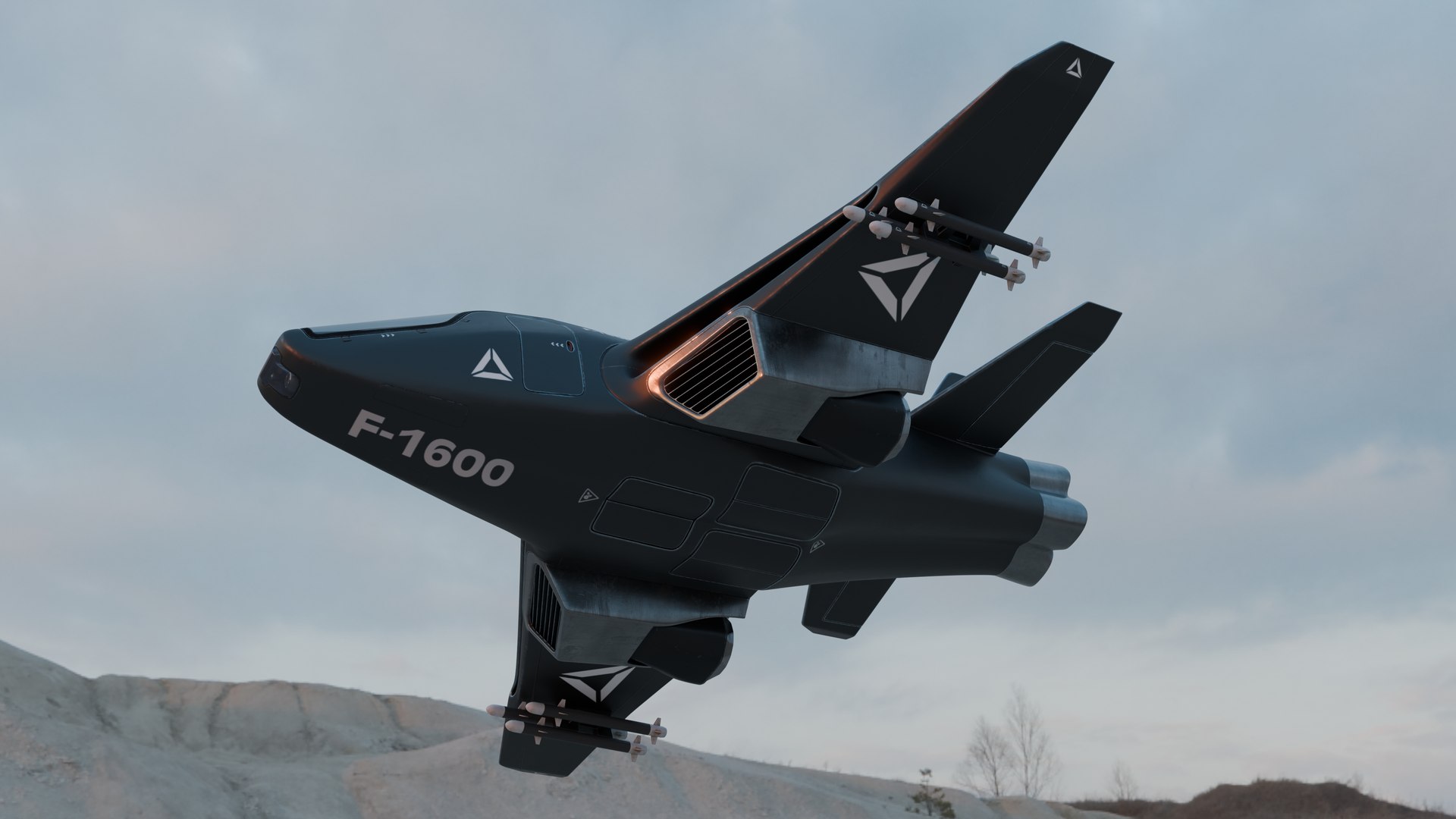 3D Concept Fighter Aircraft Model - TurboSquid 2288190