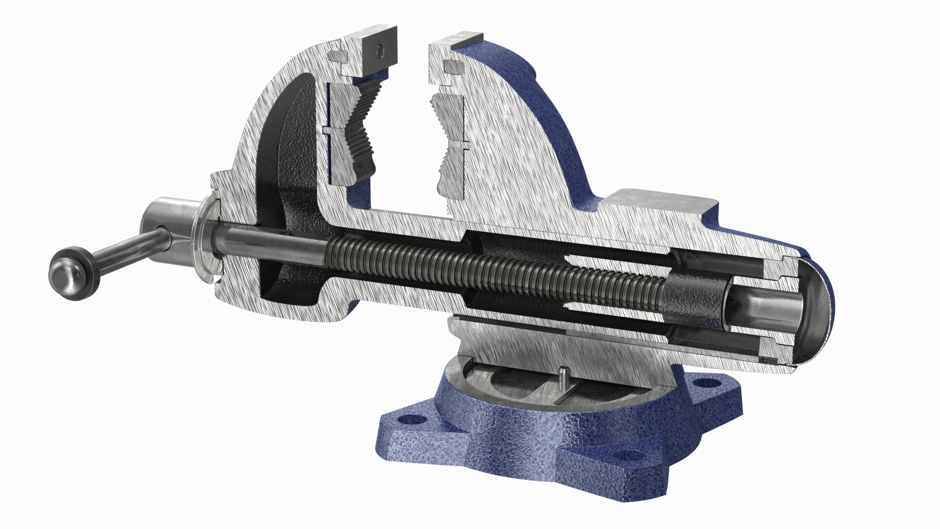 Bench Vise Cross Section Model - TurboSquid 1677726
