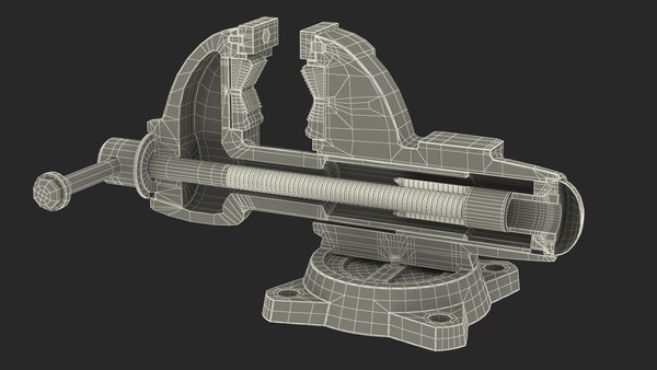 Bench vise cross section model - TurboSquid 1677726