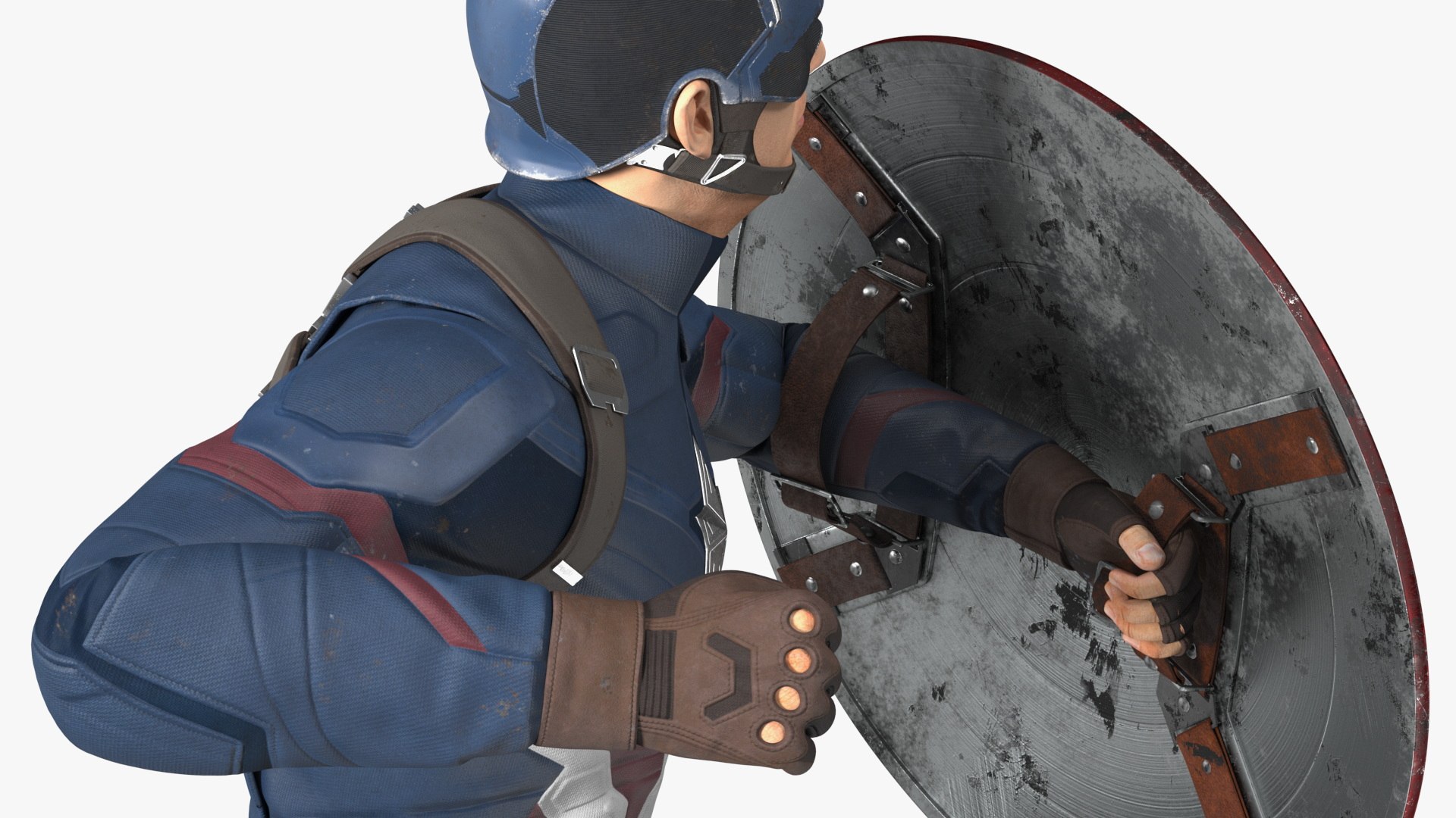 Captain America Attack Pose in Shabby Suit 3D model - TurboSquid 2045814