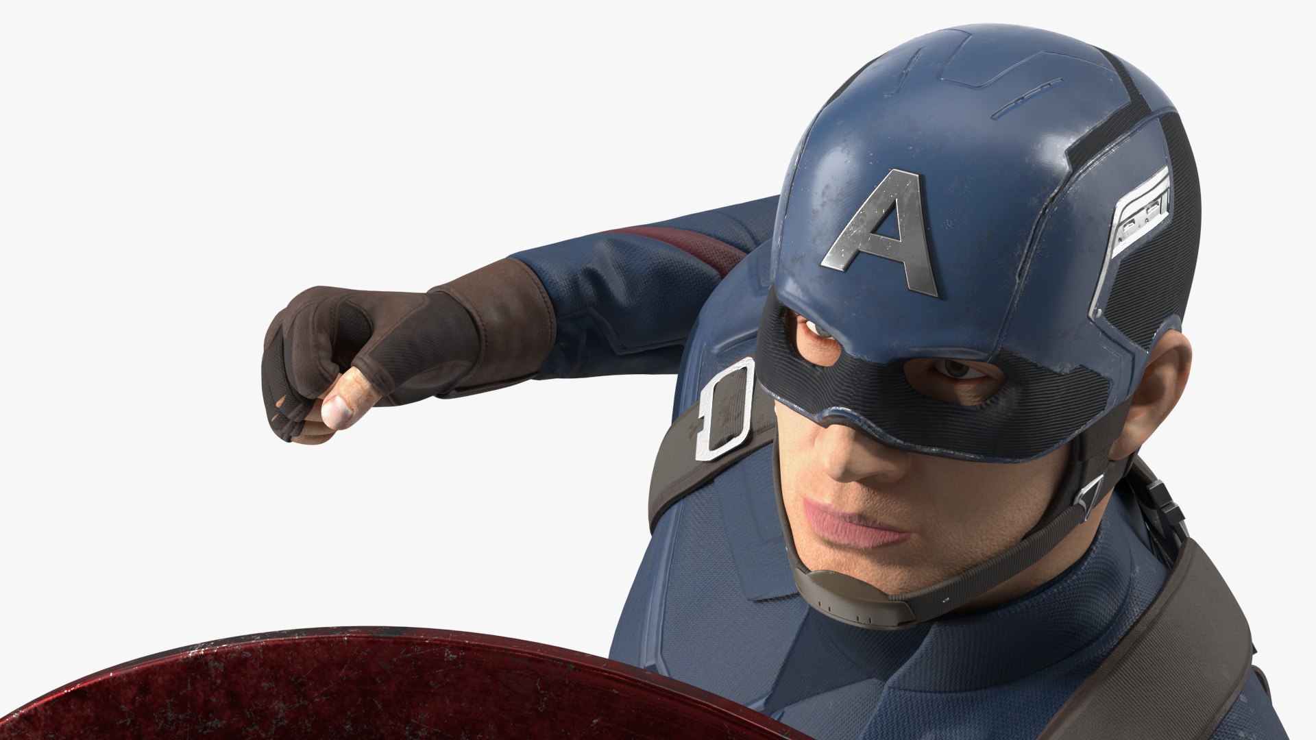 Captain America Attack Pose in Shabby Suit 3D model - TurboSquid 2045814