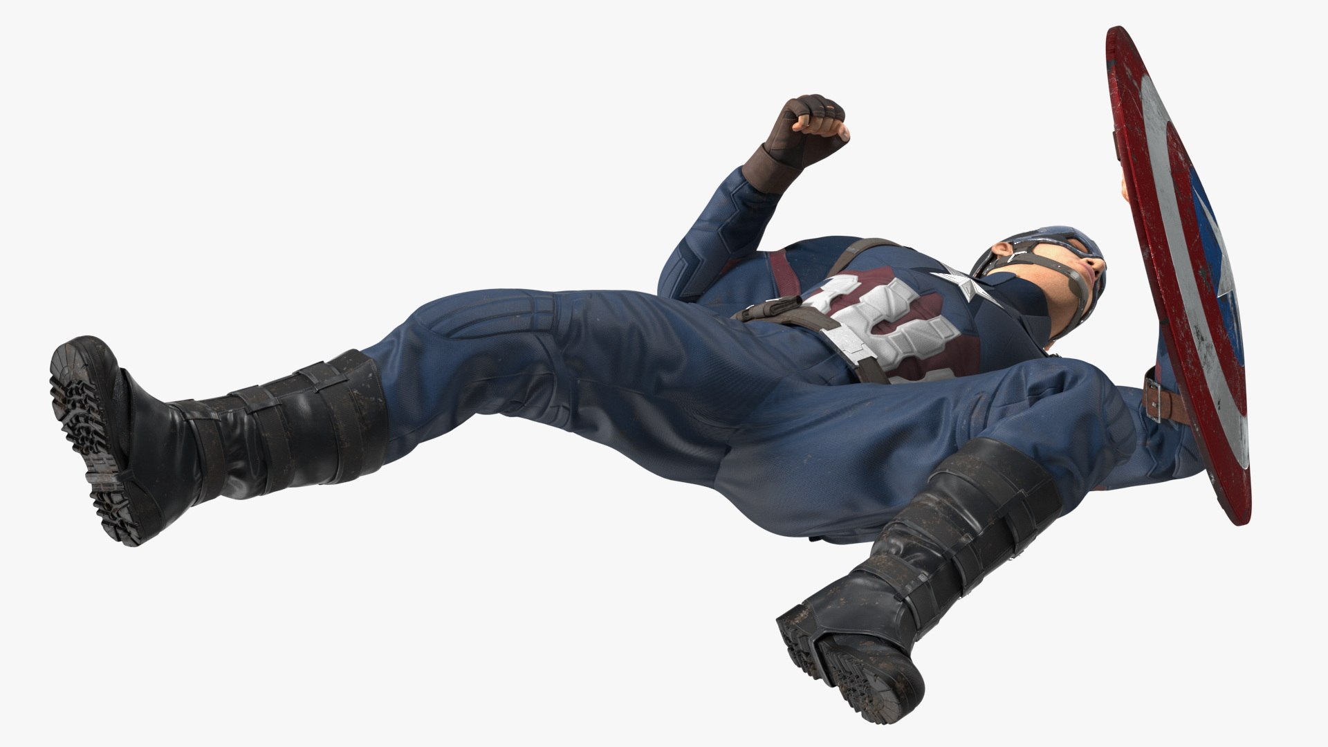 Captain America Attack Pose in Shabby Suit 3D model - TurboSquid 2045814