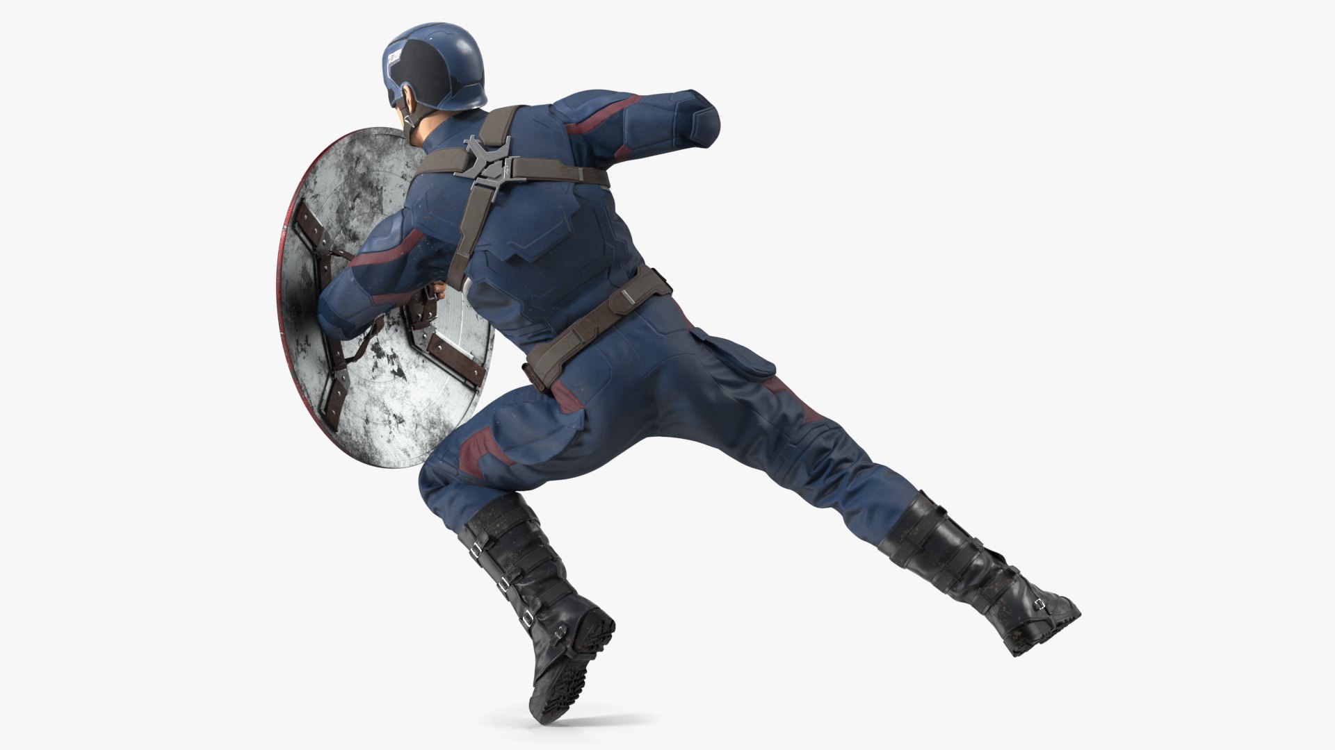 Captain America Attack Pose in Shabby Suit 3D model - TurboSquid 2045814
