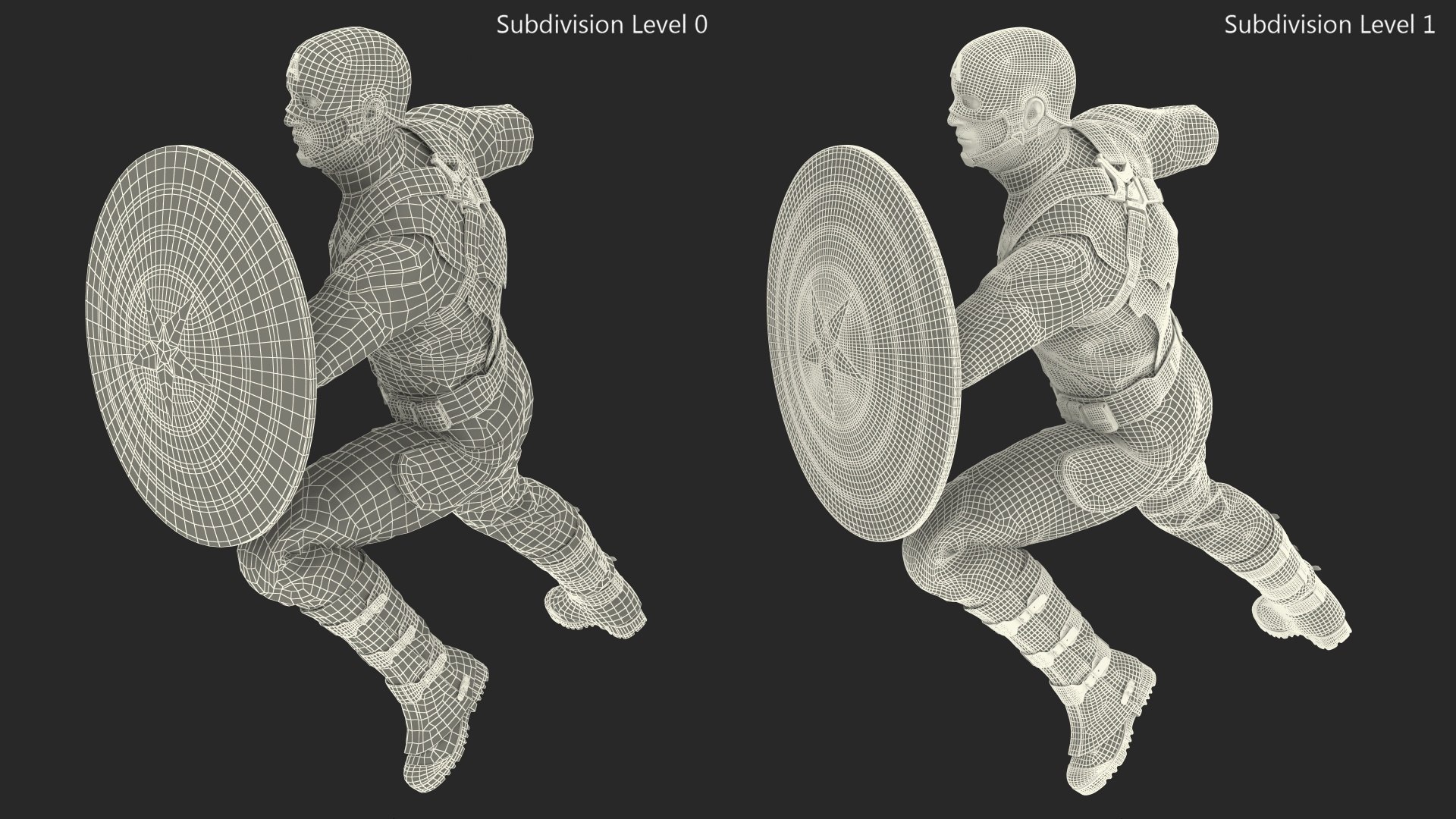 Captain America Attack Pose in Shabby Suit 3D model - TurboSquid 2045814