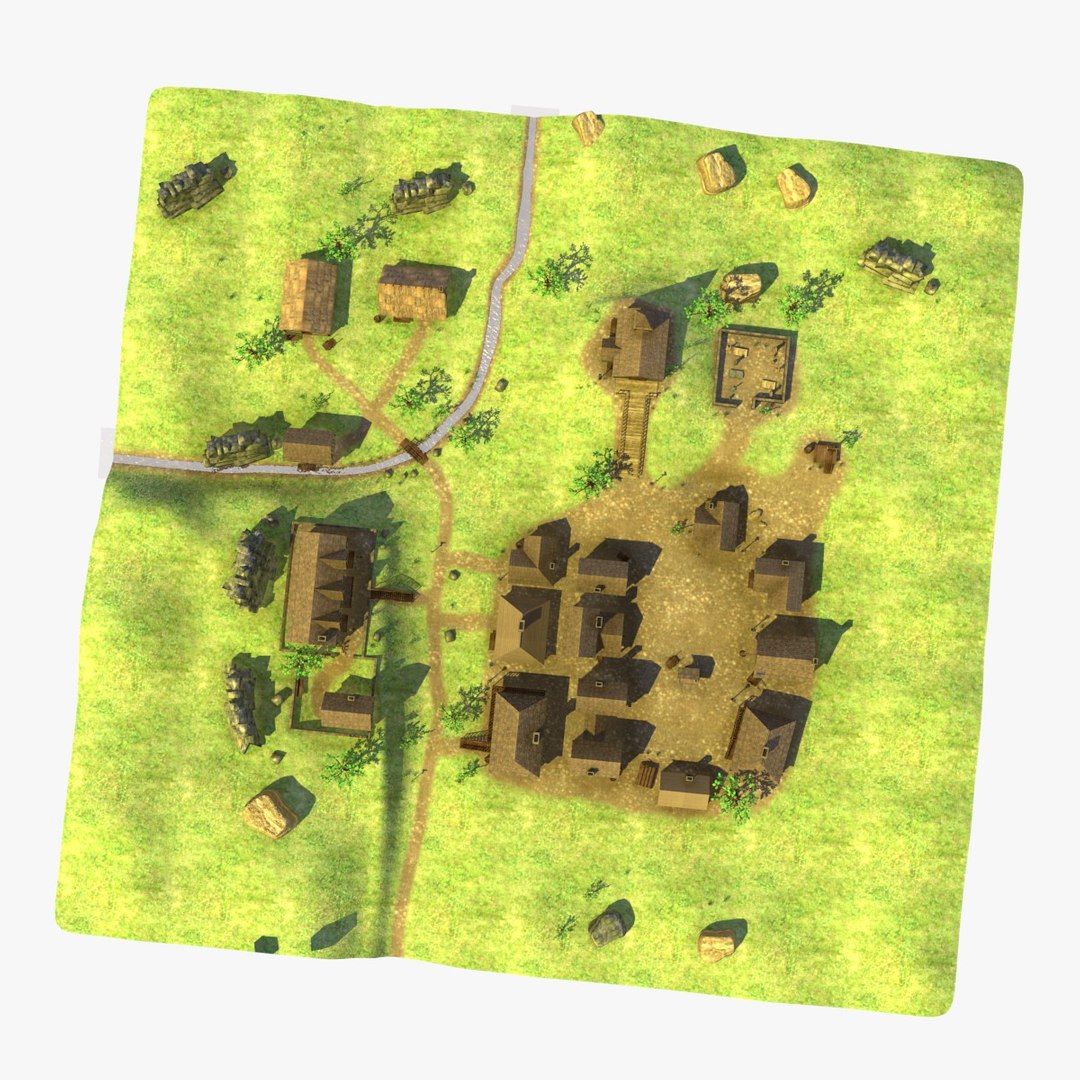 3d medieval village