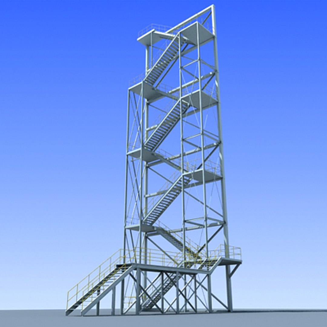 Industrial Tower 3d Model