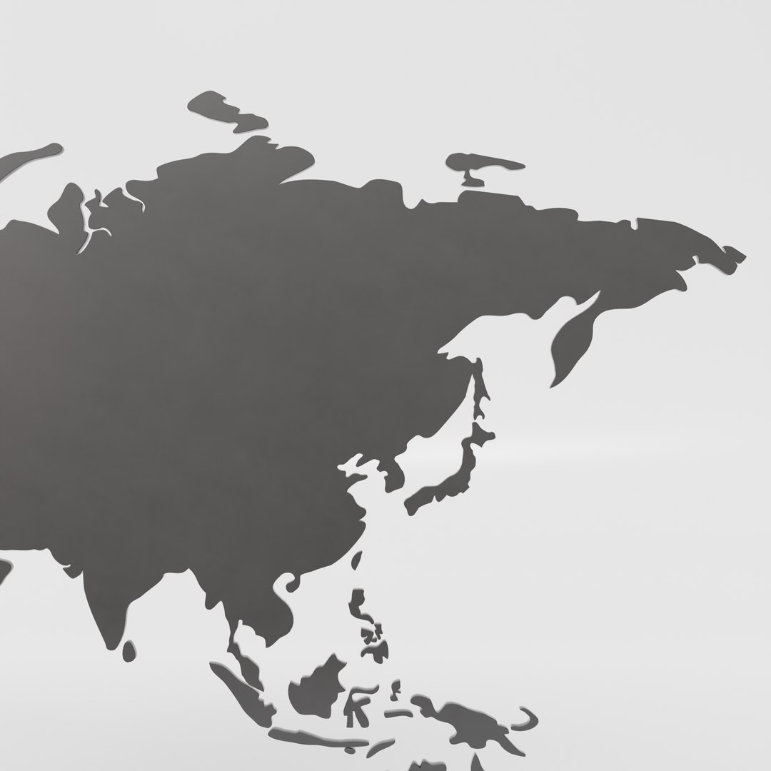 World Map Silhouette 3D Model - TurboSquid 1959768