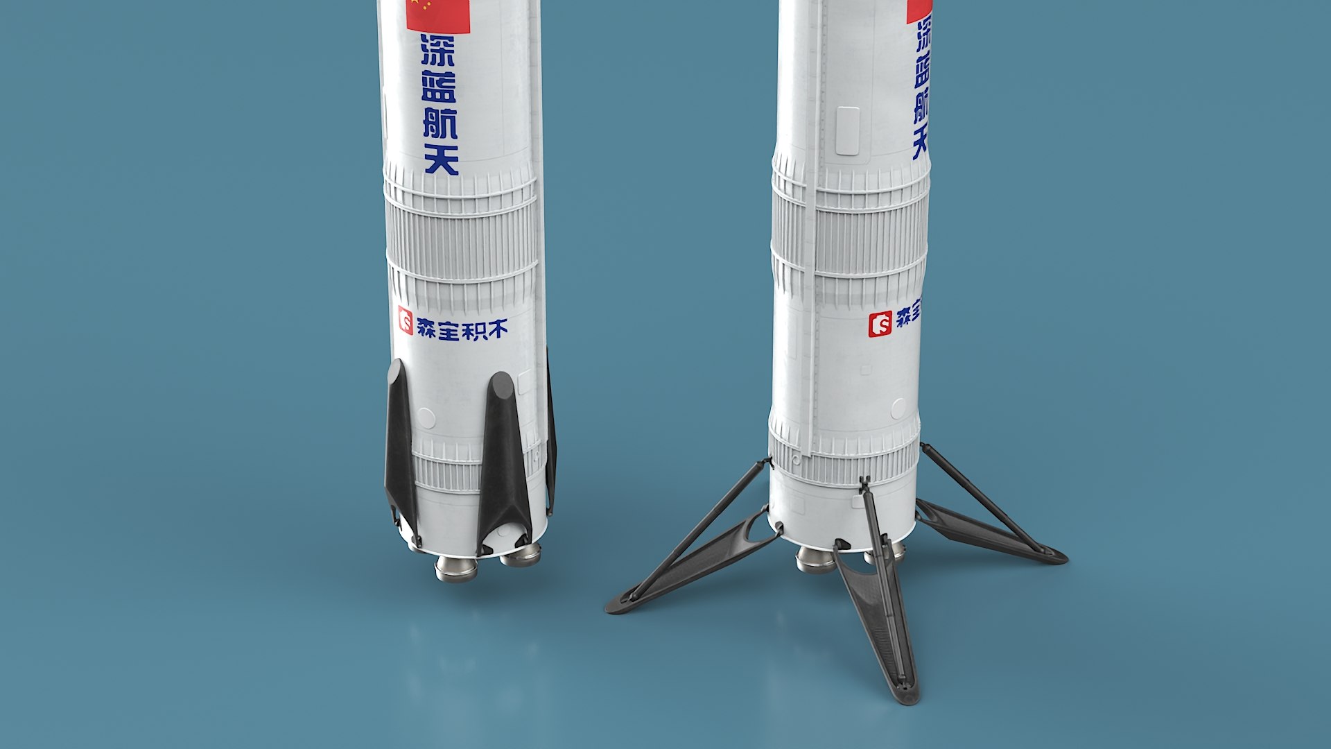 3D Deep Blue Aerospace Nebula Rocket Rigged - TurboSquid 2329788