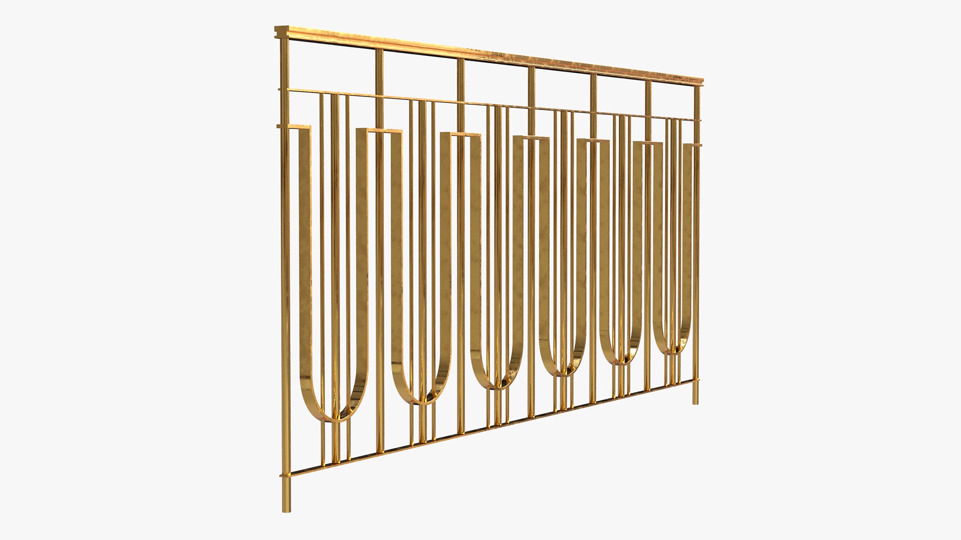 3D Model Architectural Railings In Art Deco Style - TurboSquid 2094060