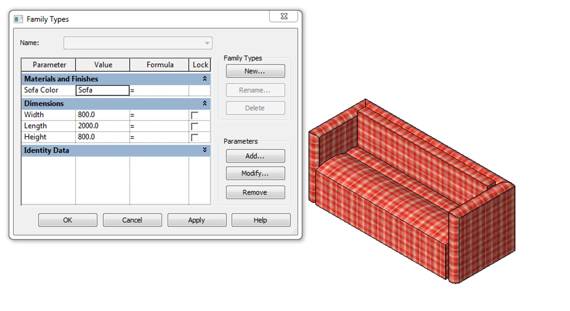 Sofa Revit 2012 Dimensions Rfa Free