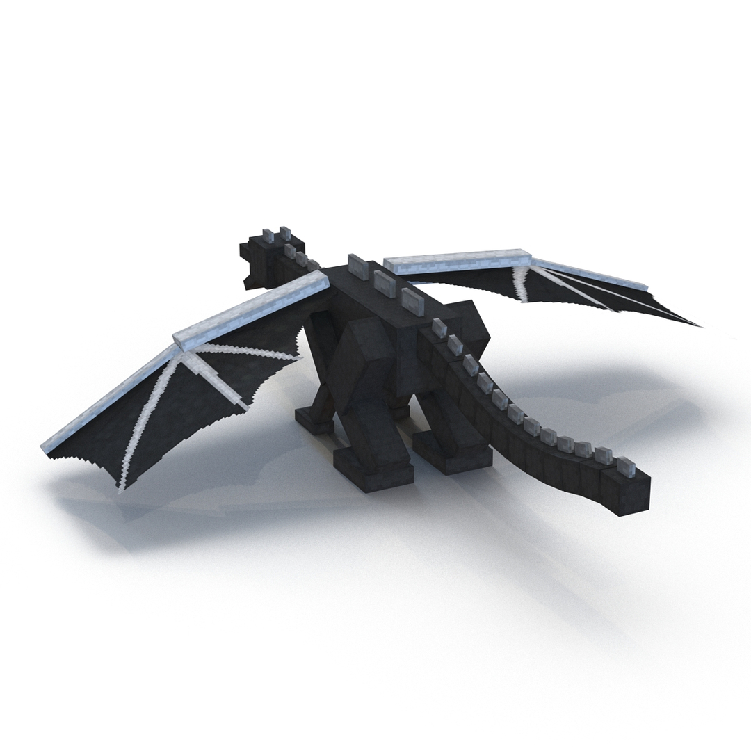 3d minecraft ender dragon rigged