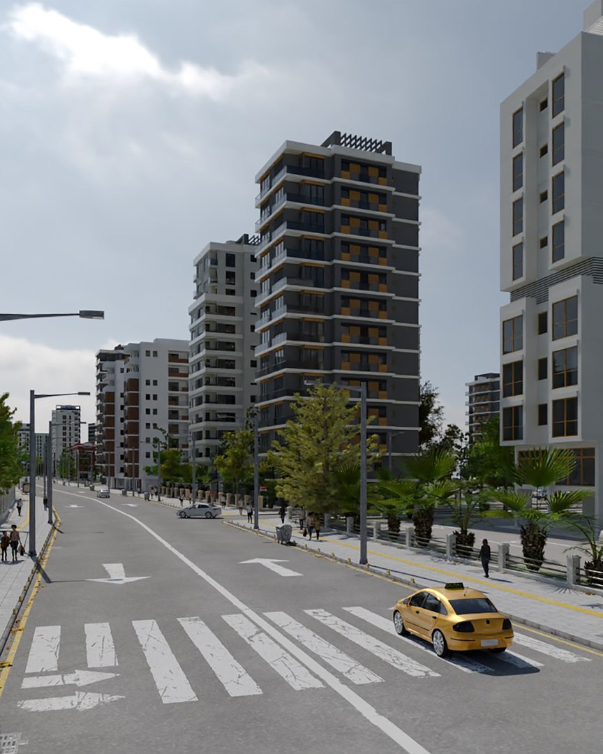 3D Sketchup City Model V1 - TurboSquid 2237185