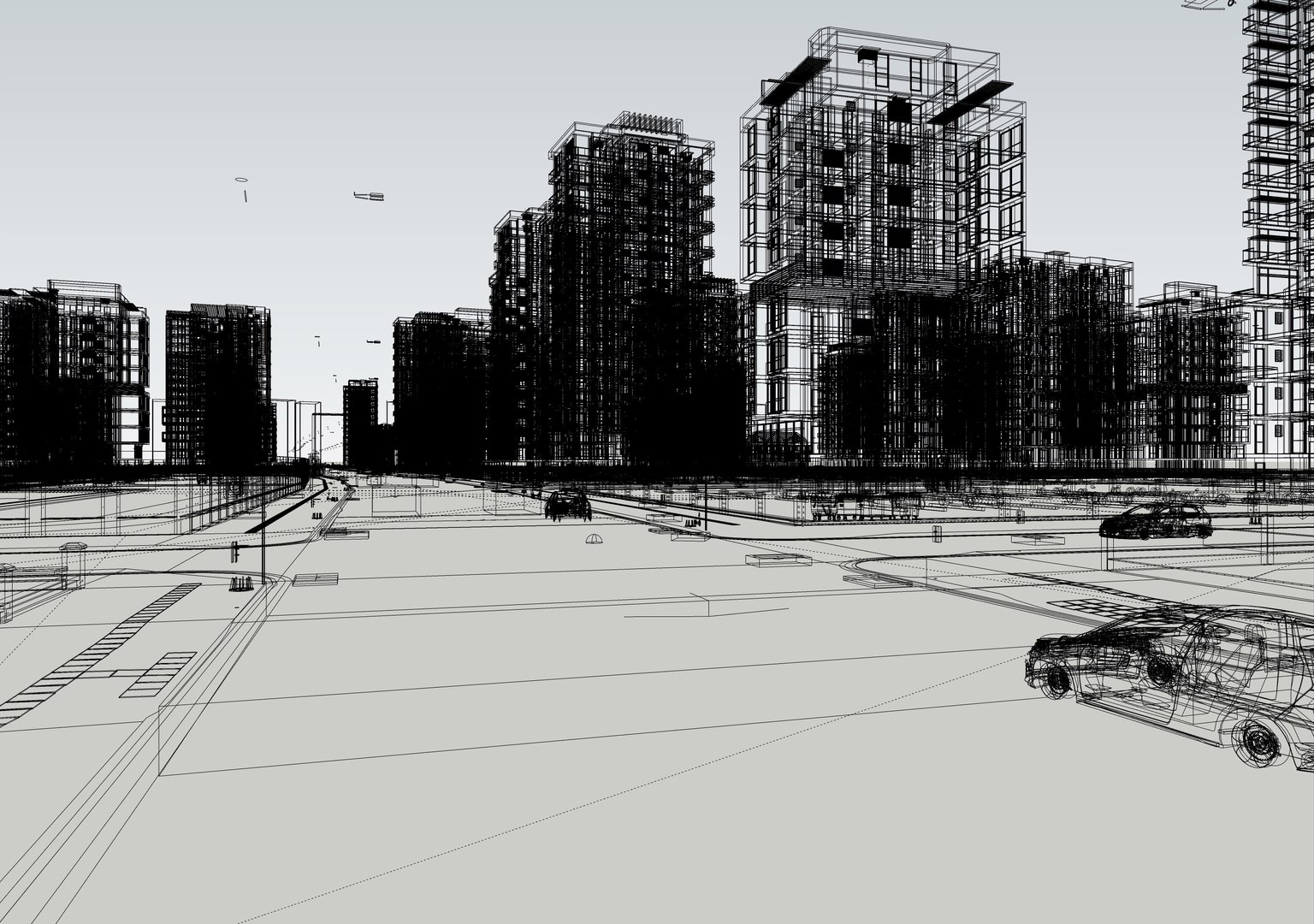 3D Sketchup City Model V1 - TurboSquid 2237185