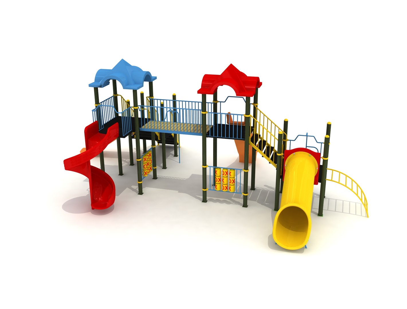 3D Metal Playground Slide - TurboSquid 1547999