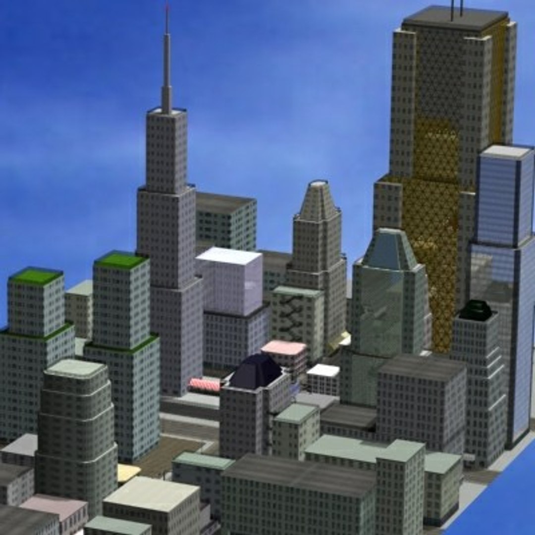 3d model streets city junction