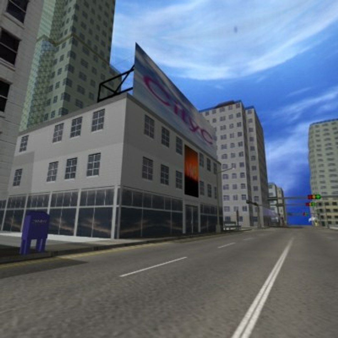 3d model streets city junction