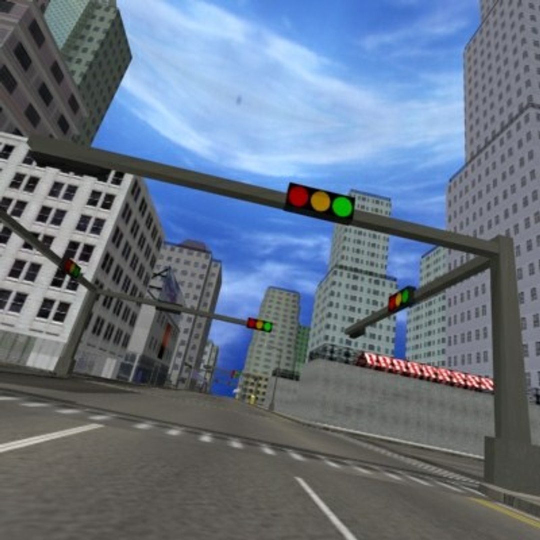 3d model streets city junction