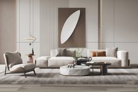 3D MAX-I-22-06-0022 Simplicity French Living and Dining Room model ...